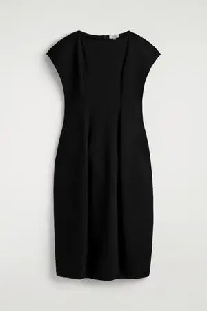 cos brown stripe dress HAZEL DRESS IN CIGAR/OPTIC STRIPE – Aston Studio main image 1