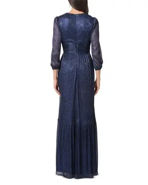 Shoshanna Venus Crinkle Chiffon Gown