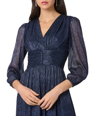 Shoshanna Venus Crinkle Chiffon Gown