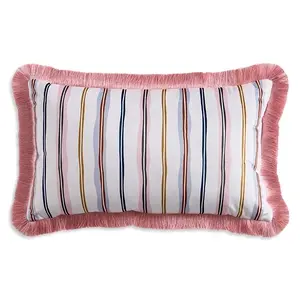 Ted Baker London Scallop Stripe Fringe Decorative Pillow, 12 X 20 - Multi