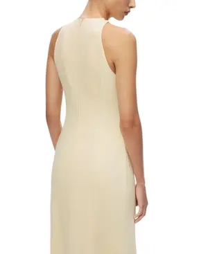 NOCTURNE Sleeveless Button-front Midi Dress