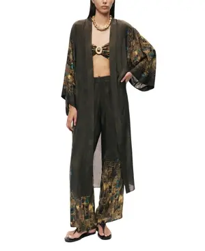 NOCTURNE Printed Long Kimono