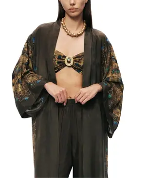 NOCTURNE Printed Long Kimono