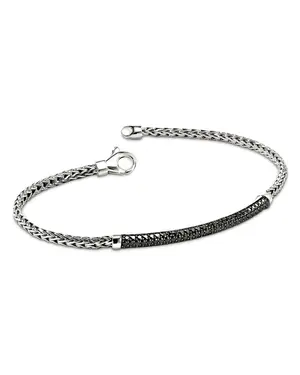 John Hardy Sterling Bracelet With Black Sapphires