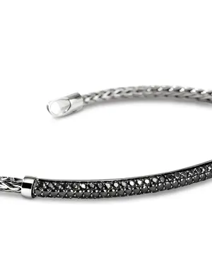 John Hardy Sterling Bracelet With Black Sapphires