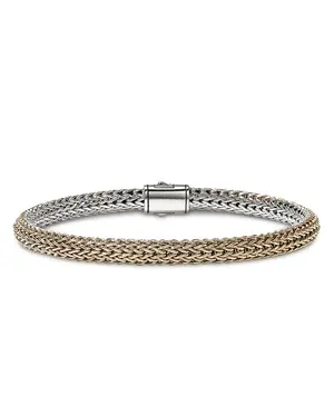 John Hardy 14k Bonded Gold & Sterling Icon Reversible Bracelet