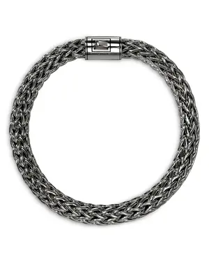 John Hardy Icon Dark Woven Link Bracelet - Silver