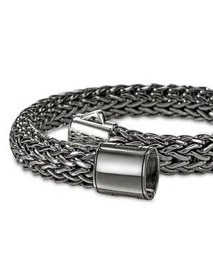 John Hardy Icon Dark Woven Link Bracelet - Silver