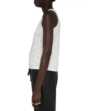 Zadig&Voltaire Jossy Tank 100% Cotton - Eggshell