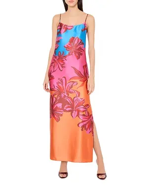 MILLY Lily Sunset Floral Print Maxi Dress - Multi