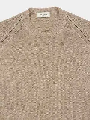 PIACENZA CASHMERE 1733 Linen And Cotton Knit Pullover - Beige