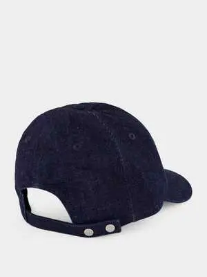 Stone Island Indigo Denim Baseball Cap - Blue