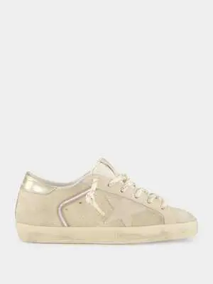 GOLDEN GOOSE Super-star Leather Sneakers - Beige