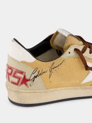 GOLDEN GOOSE Ball Star Leather Sneakers - Beige