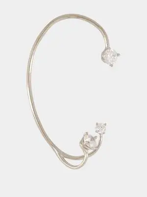 PANCONESI Three Point Crystal Ear Cuff - Silver
