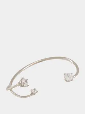 PANCONESI Three Point Crystal Ear Cuff - Silver