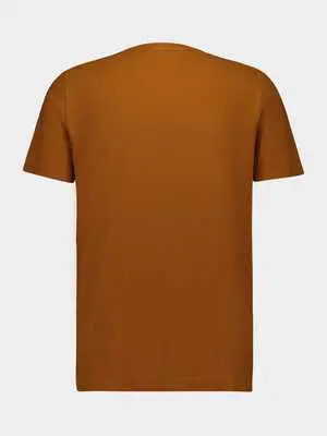 Boglioli Copper Cotton Linen Crew Neck T-shirt - Orange