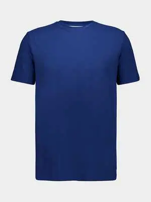 Boglioli Cotton Linen Crew Neck T-shirt - Blue