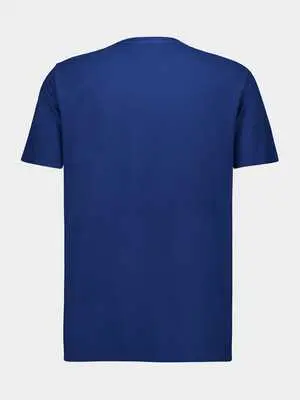 Boglioli Cotton Linen Crew Neck T-shirt - Blue