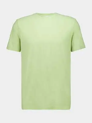 Boglioli Light Cotton Linen Crew Neck T-shirt - Green