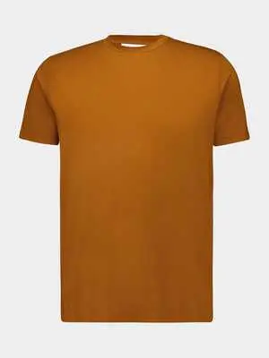 Boglioli Copper Cotton Crew Neck T-Shirt Orange