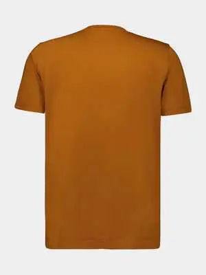 Boglioli Copper Cotton Crew Neck T-shirt - Orange