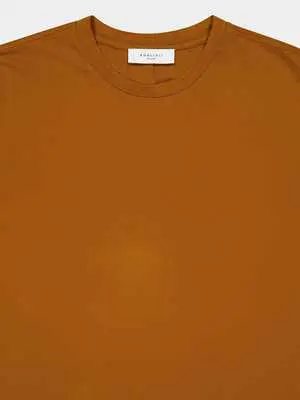 Boglioli Copper Cotton Crew Neck T-shirt - Orange