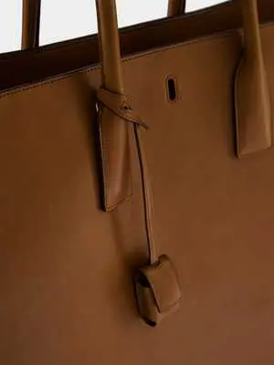 Saint Laurent Sac De Jour Large Leather Handbag - Brown