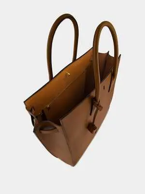 Saint Laurent Sac De Jour Large Leather Handbag - Brown