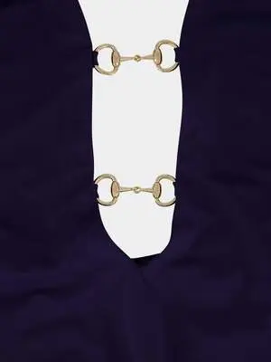Gucci Horsebit Halterneck Swimsuit - Blue