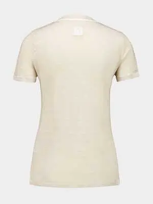 120% Lino Linen Jersey V-neck T-shirt