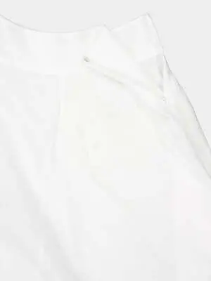 120% Lino Linen And Cotton Maxi Skirt - White