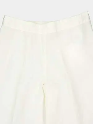 120% Lino Linen Casual Fit Trousers - Cream