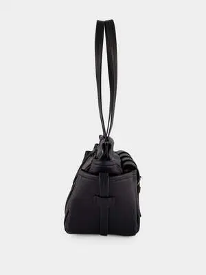 Prada Route Medium Leather Tote Bag - Black