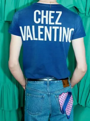 Valentino Garavani Cotton T-shirt With Chez Print