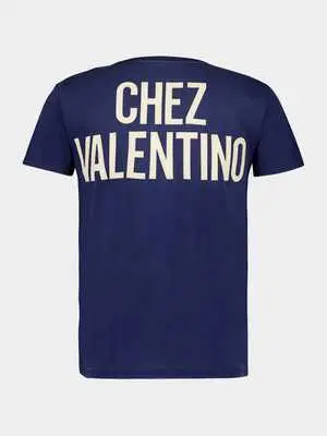 Valentino Garavani Cotton T-shirt With Chez Print