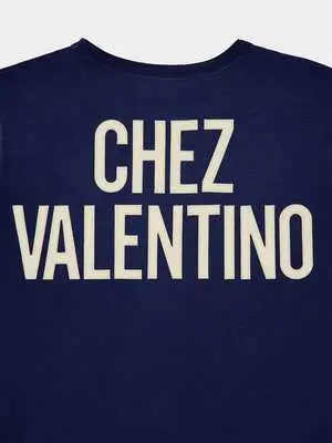 Valentino Garavani Cotton T-shirt With Chez Print
