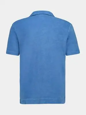 Fedeli Steel Peter Terry Cotton Polo - Blue