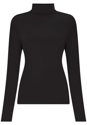 JOE BROWNS Stretch Knit Turtleneck Tee With Button Details