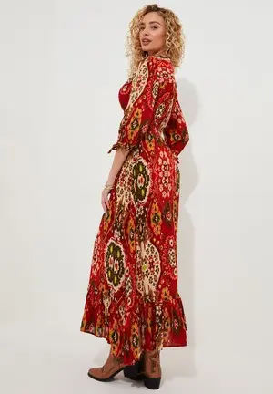 JOE BROWNS Surplice Flounce Maxi Dress