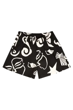 UNTITLED IN MOTION Maximon Pleated Linen Shorts - Thalassa