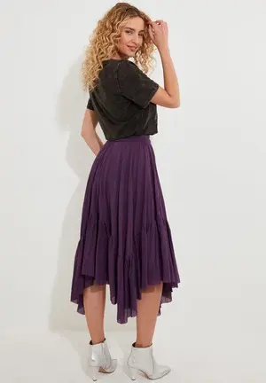 JOE BROWNS Handkerchief Hem Crinkle Midi Skirt
