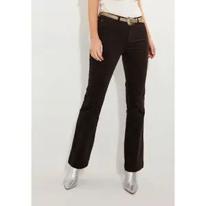 JOE BROWNS Joe Browns Moleskin Trousers - Paisley Print Bootcut Chocolate