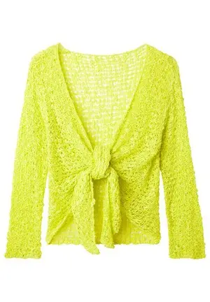 JOE BROWNS Popcorn Knit Tie Front Shrug