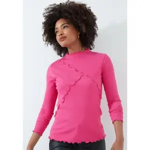 JOE BROWNS Stretch Cotton Lettuce Trim Top