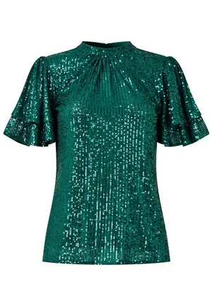 JOE BROWNS Sequin Flutter Sleeve Top