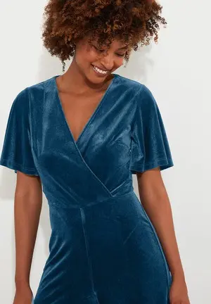 JOE BROWNS Velvet Flutter Sleeve Jumpsuit