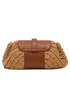 REISS Lori Raffia Effect Shoulder Bag