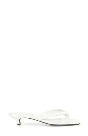 TOTEME Croc Embossed Kitten Heel Flip Flop - White