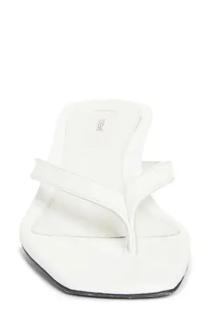 TOTEME Croc Embossed Kitten Heel Flip Flop - White